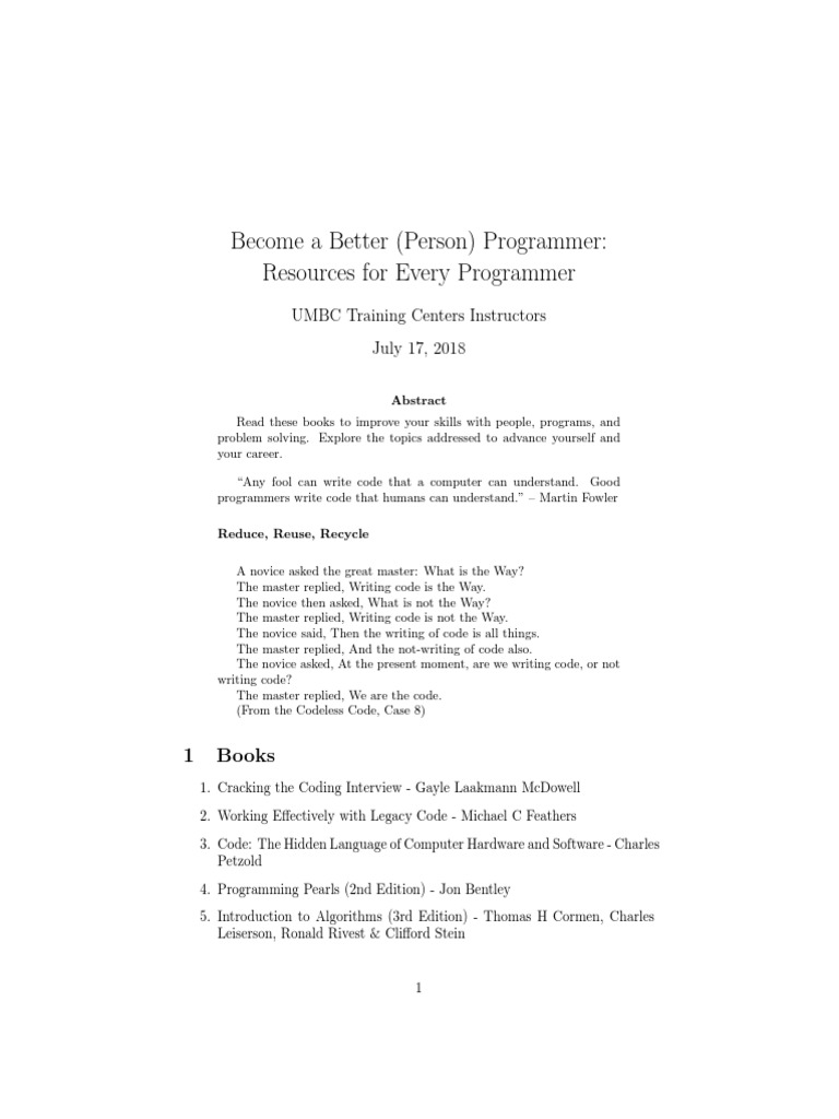 Books For Programmers | PDF | Cloud Computing | Programmer