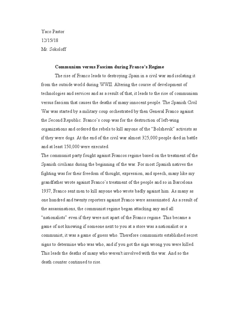 Midterm Draft | PDF | Francisco Franco | Francoist Spain