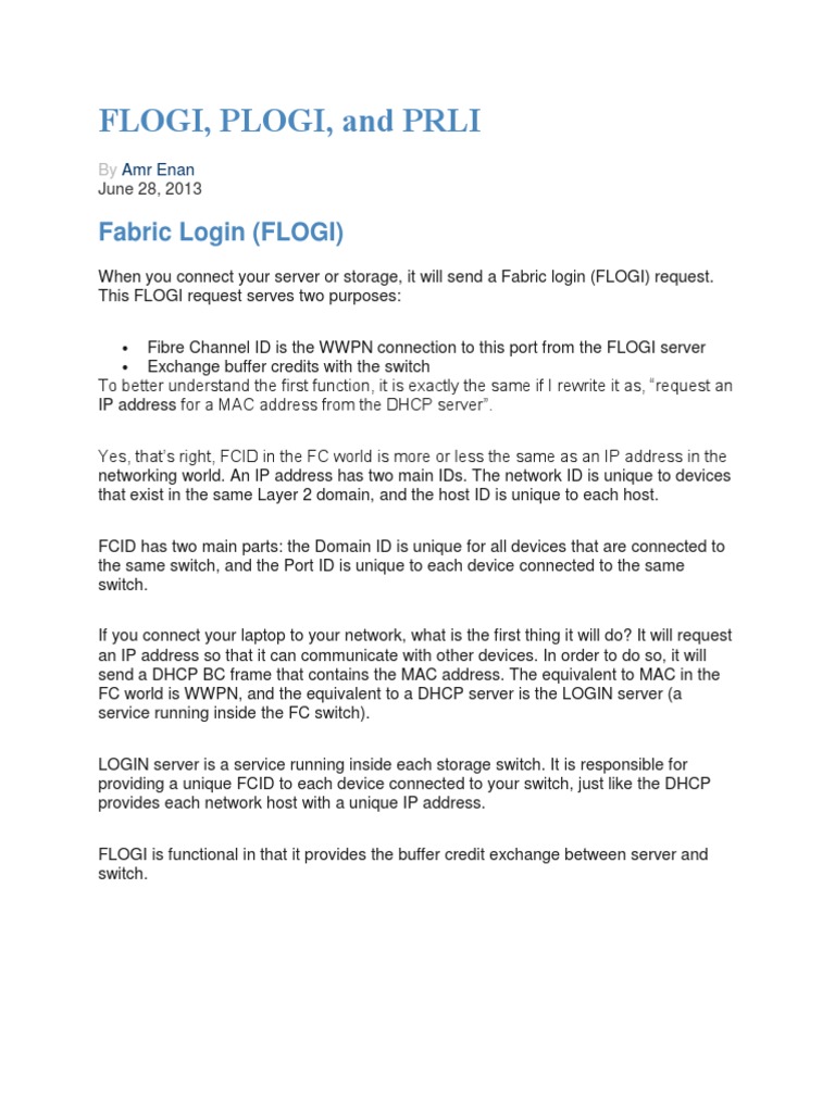 FLOGI-plogi in Cisco | Download Free PDF | Ip Address | Computer Network