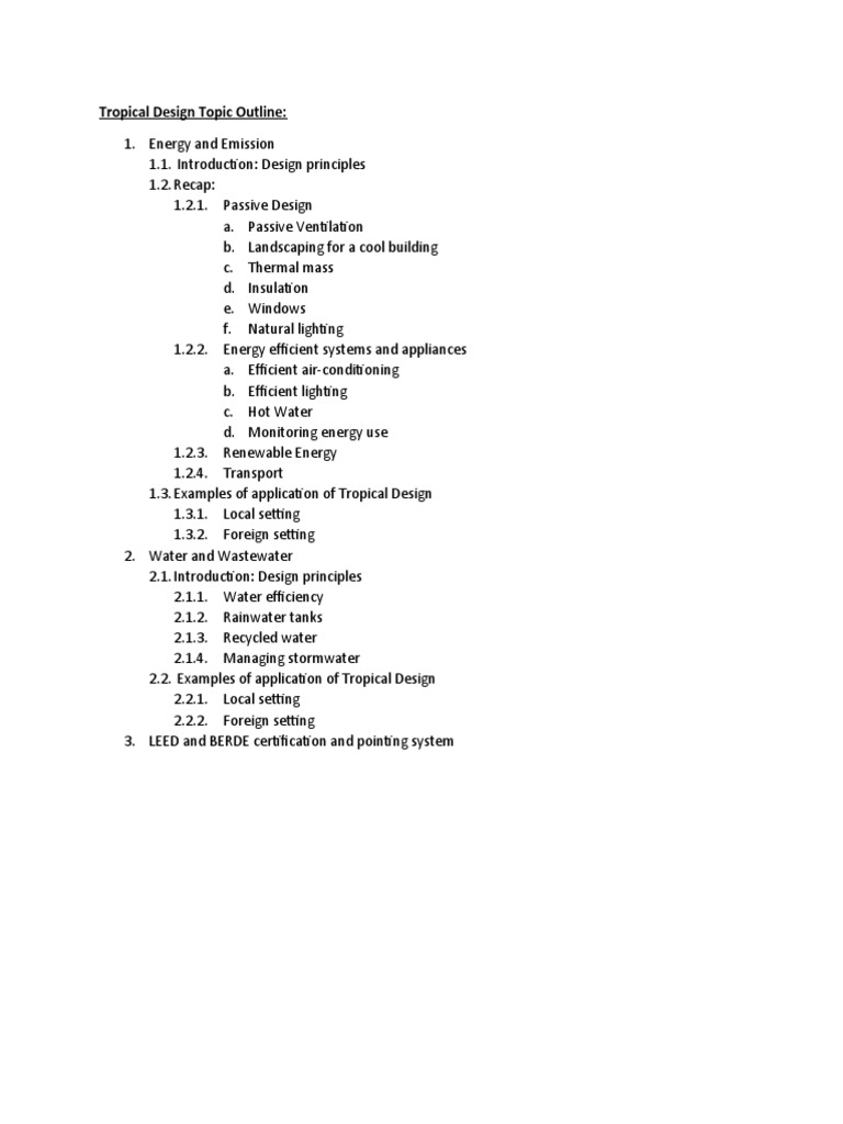 Tropical Design Principles and Applications | PDF