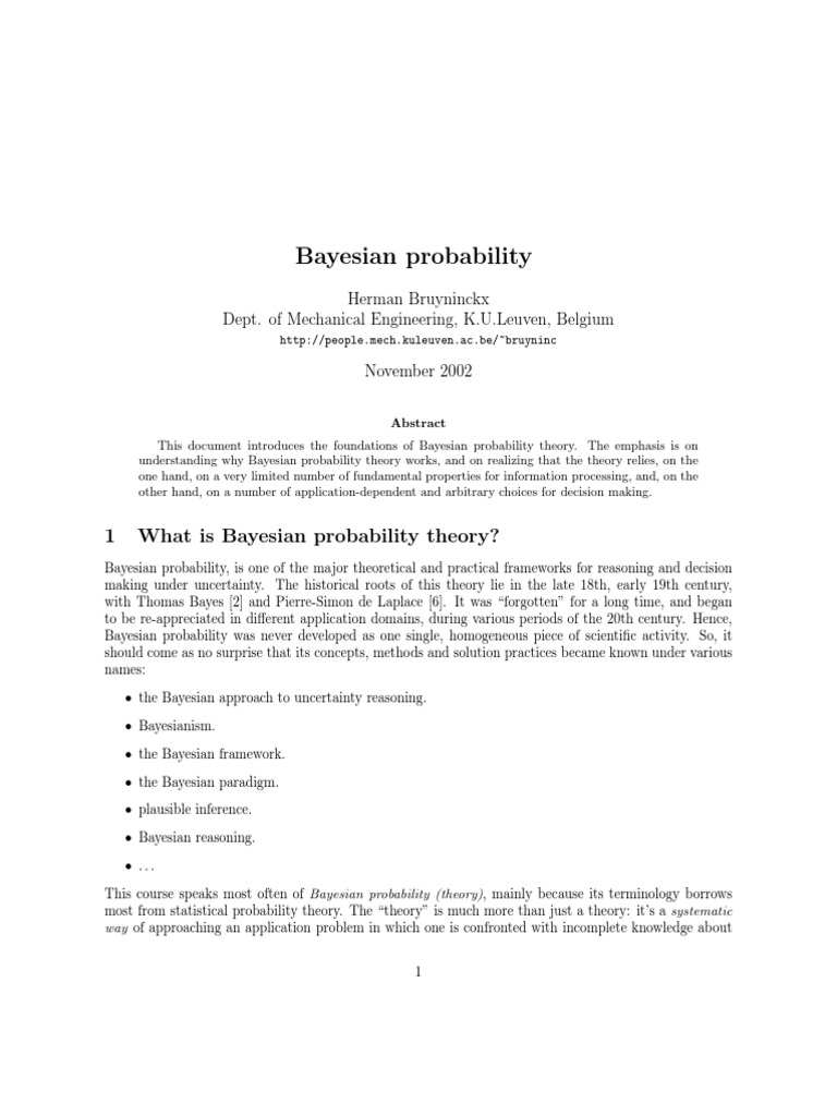 Bayesian Probability | PDF | Probability Density Function | Bayesian Inference
