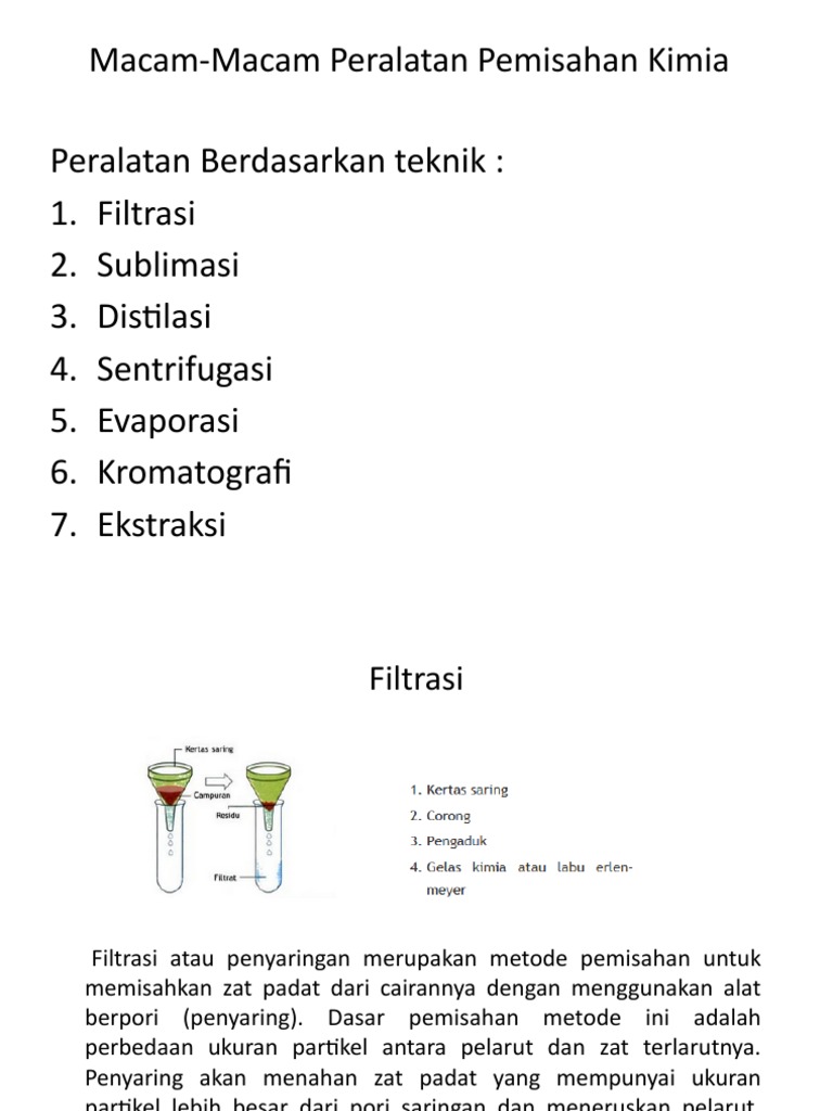 Macam-Macam Teknik Pemisahan Kimia | PDF
