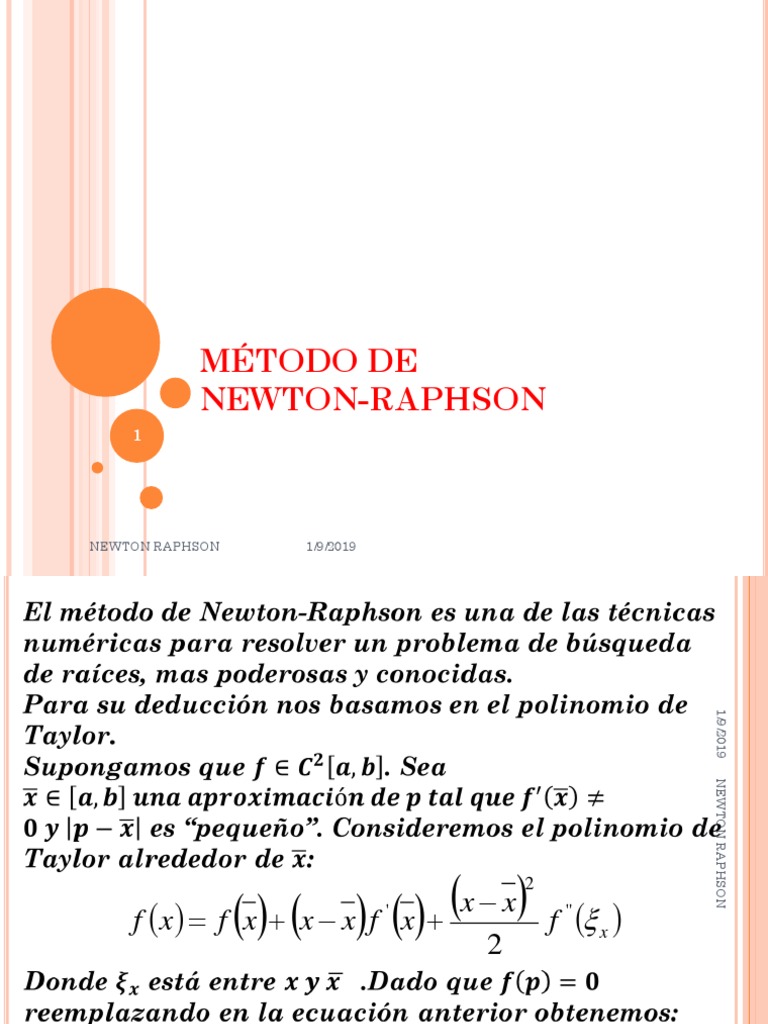 MÉTODO DE NEWTON RAPHSON.pptx | Algoritmos | Análisis