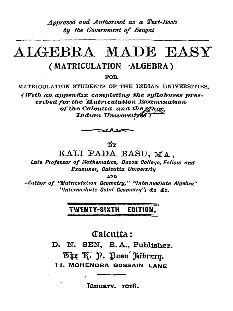 Algebra Made Easy | PDF
