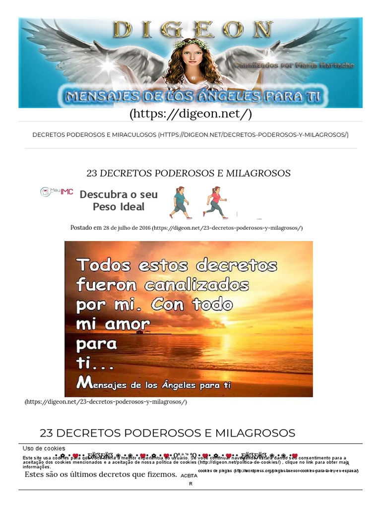 23 Decretos Poderosos e Milagrosos | PDF | Anjo | Amor