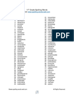 10th Grade Spelling Words List | PDF