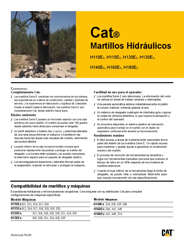 ® Martillos Hidráulicos: H110E, H115E, H120E, H130E, H140E, H160E ...