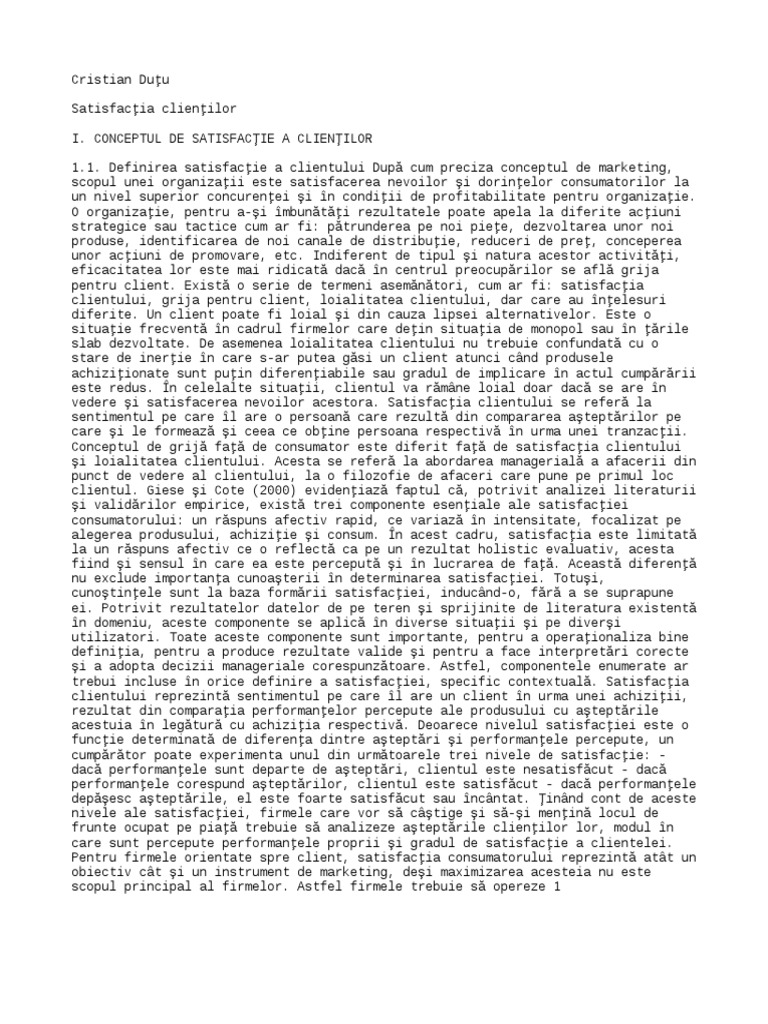 2 Satisfactia Clientilor | PDF
