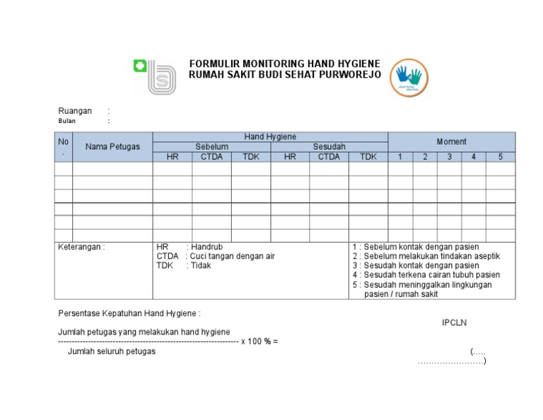 Form Monitoring Cuci Tangan | PDF