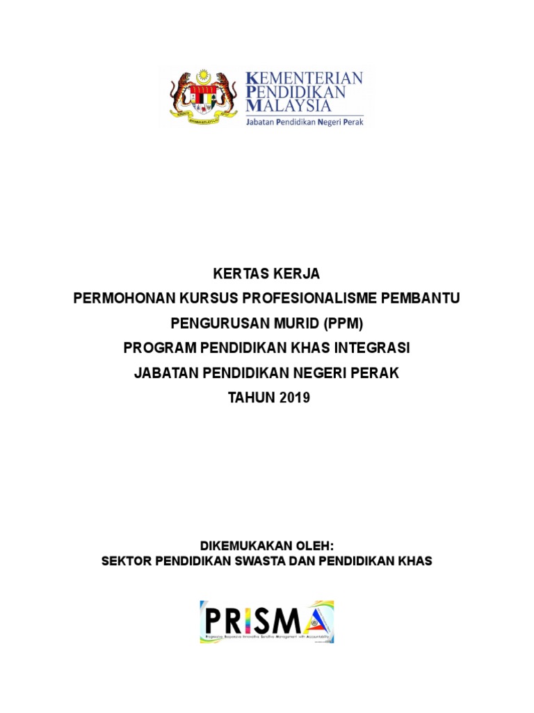 Kertas Cadangan Kursus PPM Ppki 2019 | PDF