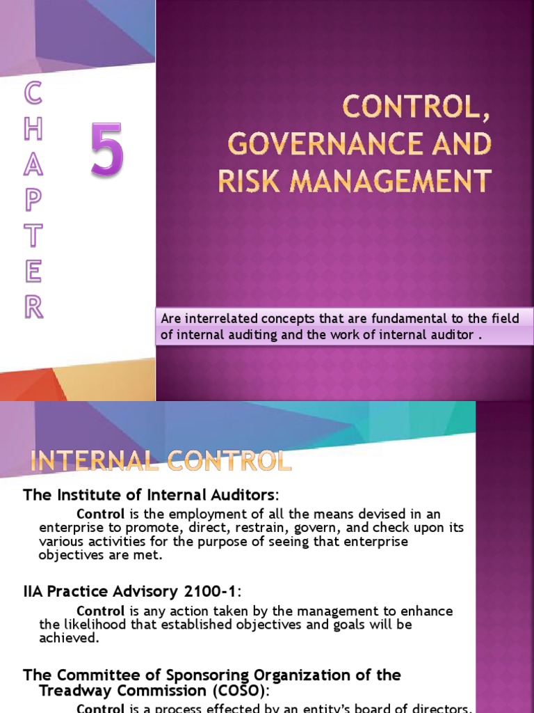 Control, Governance and Risk Management | PDF | Internal Control ...