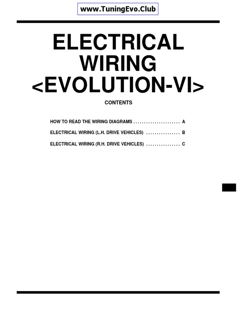 Evo 6 Wiring Diagrams | PDF | Fuse (Electrical) | Throttle