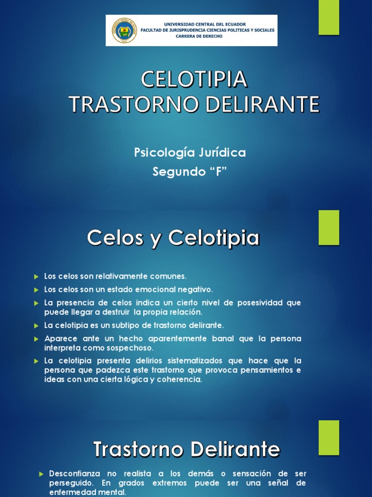 Celotipia: Trastorno Delirante y Celos | PDF