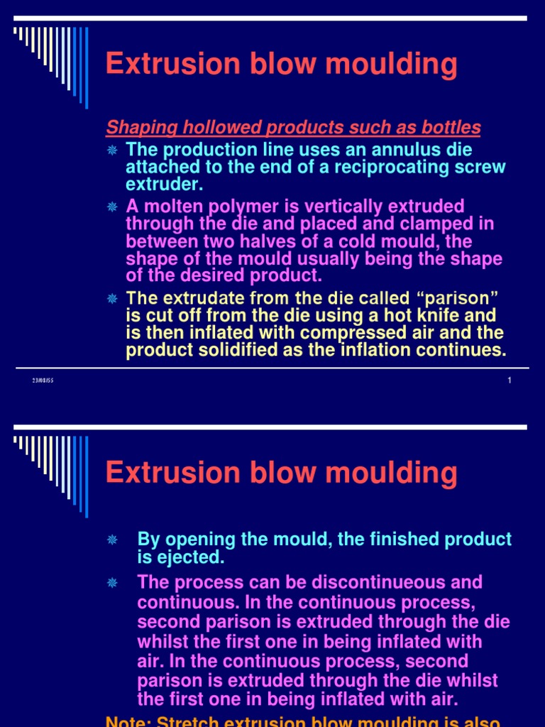 Extrusion Blow Molding | PDF | Extrusion | Procedural Knowledge