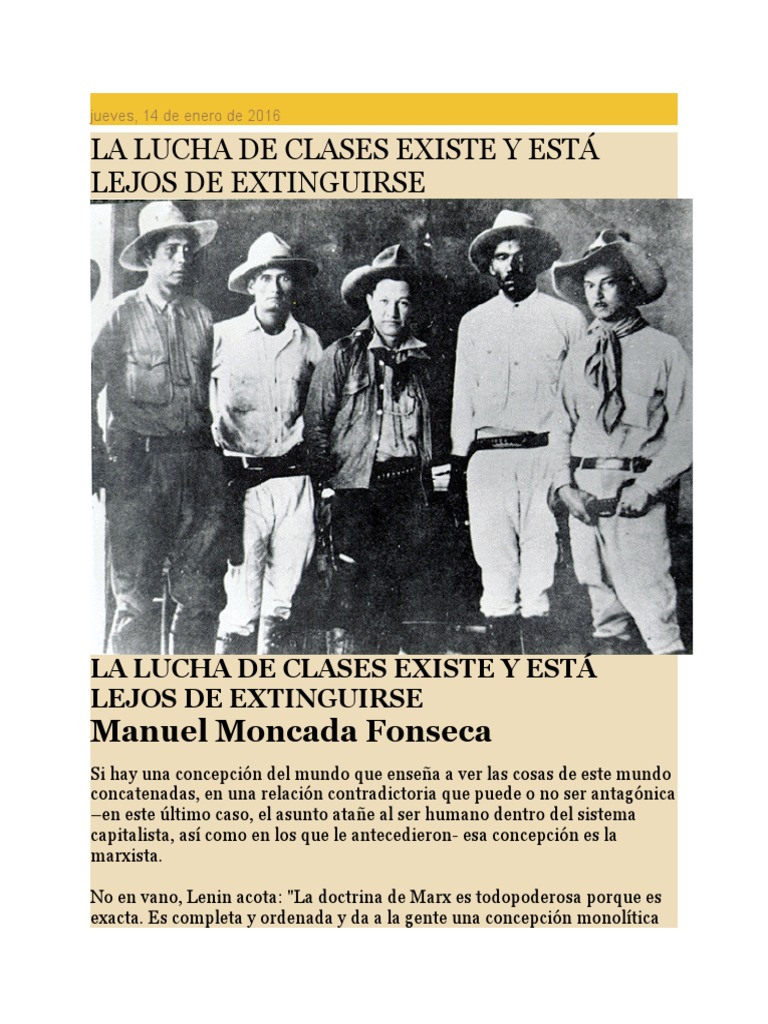 La Lucha de Clases Existe 14-01-16 | PDF | Conflicto de clase | marxismo