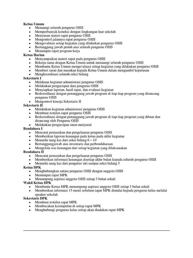 Contoh Program Kerja Osis | PDF