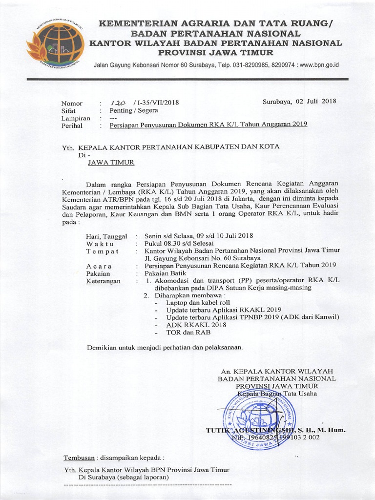 Undangan RKAKL | PDF