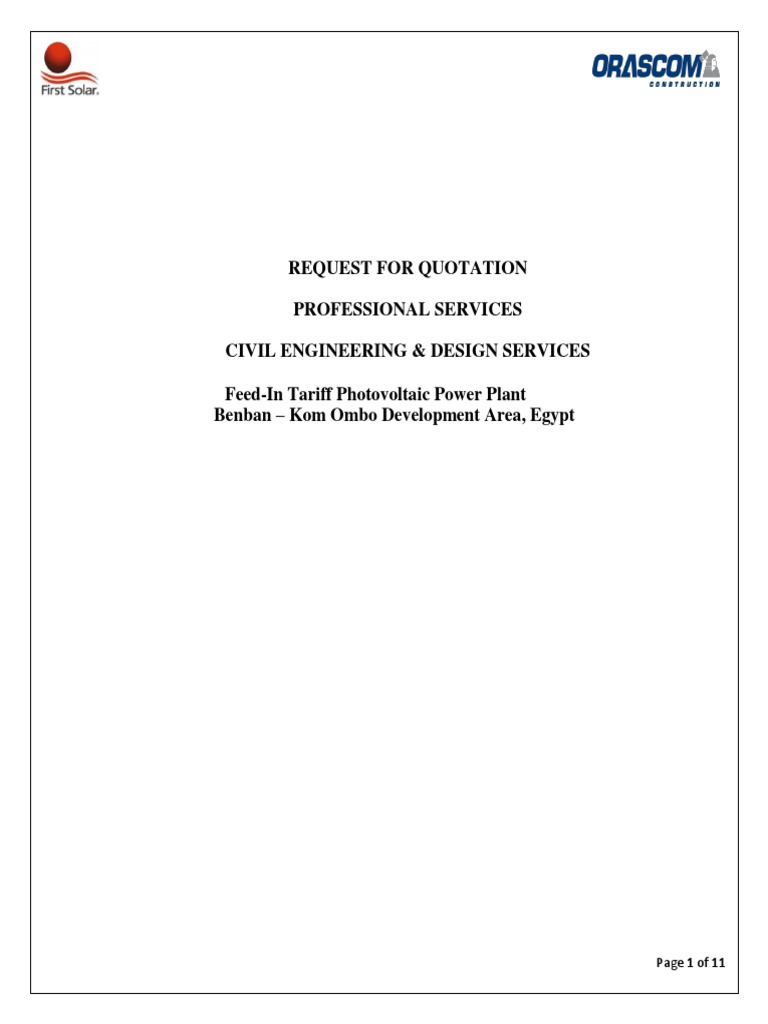 Civil Engineering Services - RFQ | PDF | Specification (Technical ...