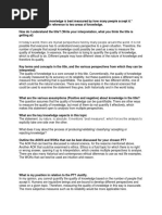 Theory of Knowledge Vocabulary | PDF | Rationalism | Empiricism