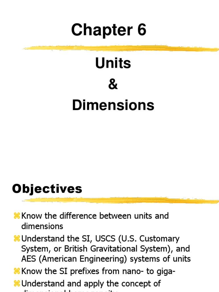 Units and Dimensions | PDF | International System Of Units | Weight
