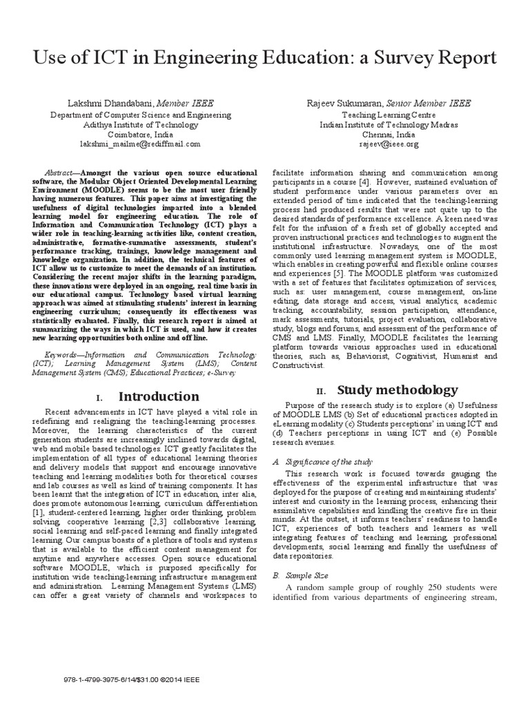 Use of ICT in Engineering Education | PDF | Educational Technology ...
