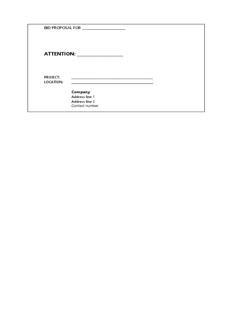 Closed Bid Envelope Cover Updated | PDF