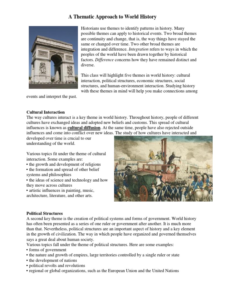 A Thematic Approach To World History | PDF | World History | Human