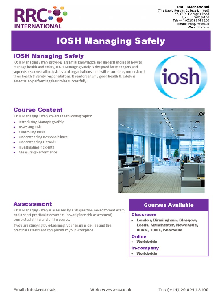 Iosh Managing Safely | PDF | Educational Technology | Occupational ...
