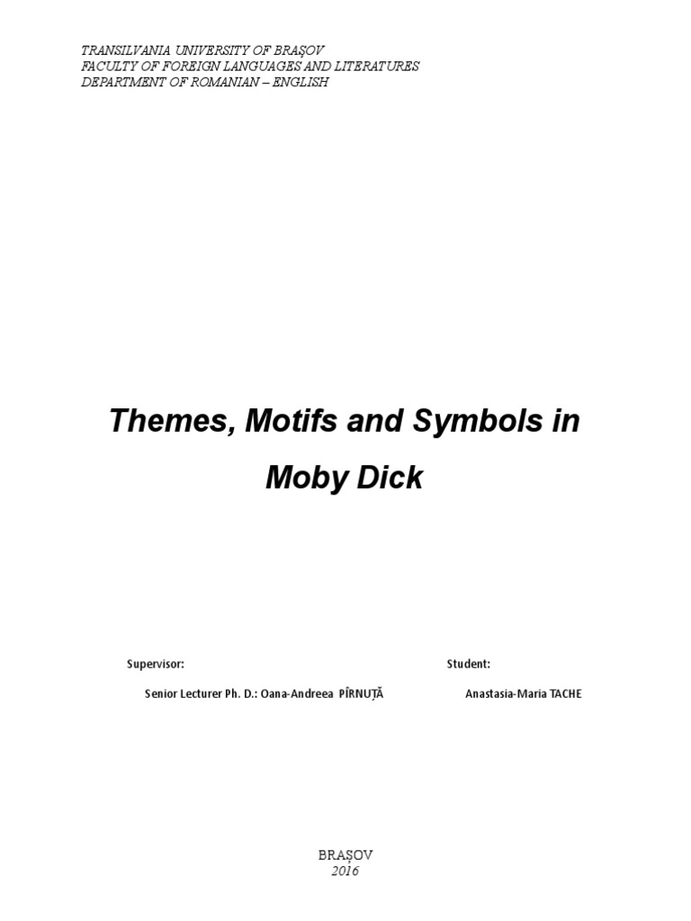 The Complex Symbolism and Themes Within Herman Melville's Moby Dick ...