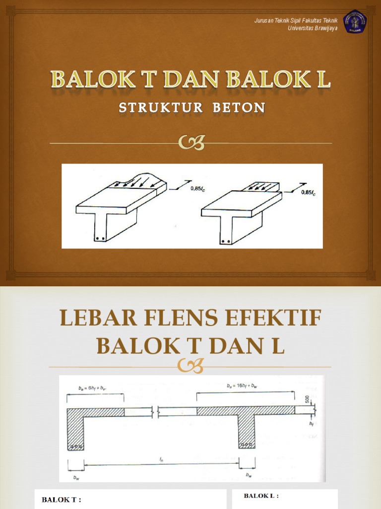 Lentur Pada Balok Balok T Balok L | PDF | Sains & Matematika