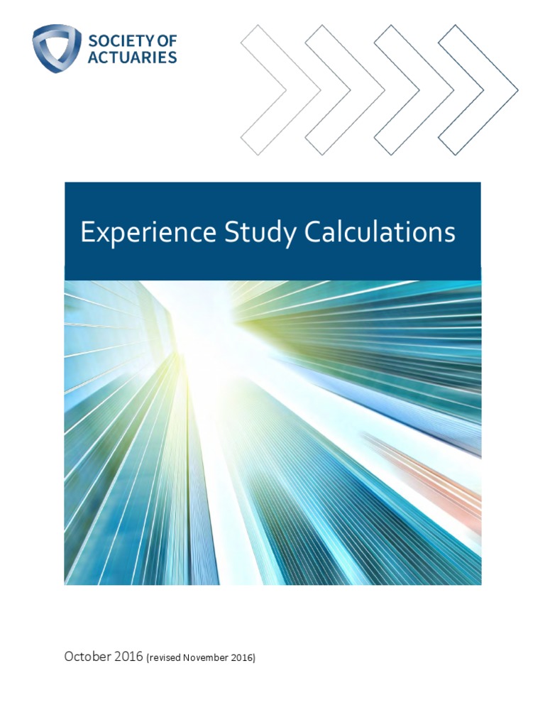 2016 10 Experience Study Calculations | PDF | Life Insurance | Insurance