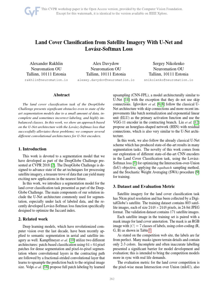 Land Cover Classification | PDF | Image Segmentation | Computational Neuroscience