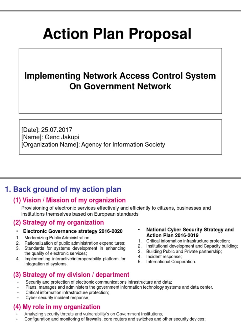Action Plan Proposal | PDF | Computer Security | Security