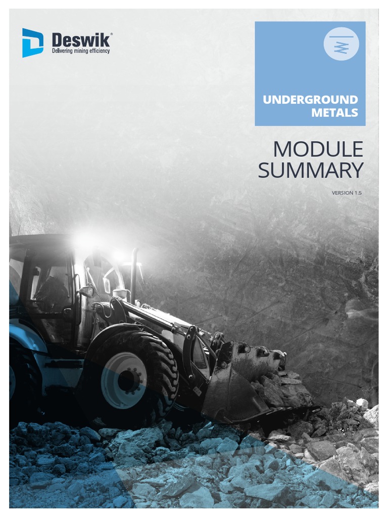 Deswik Module Summary UGM PDF | PDF | Computer Aided Design | Mining