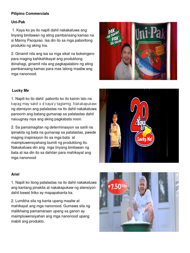 FIlipino Commercial | PDF