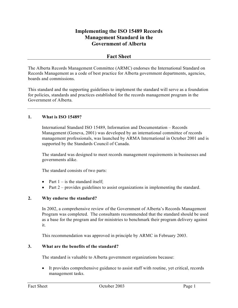 Iso 15489 | PDF | Records Management | Regulatory Compliance
