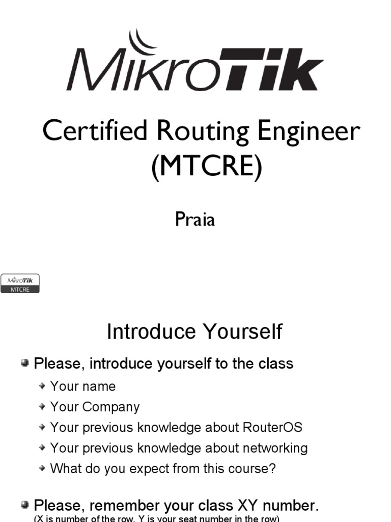 MTCRE Unitel | PDF | Router (Computing) | Routing