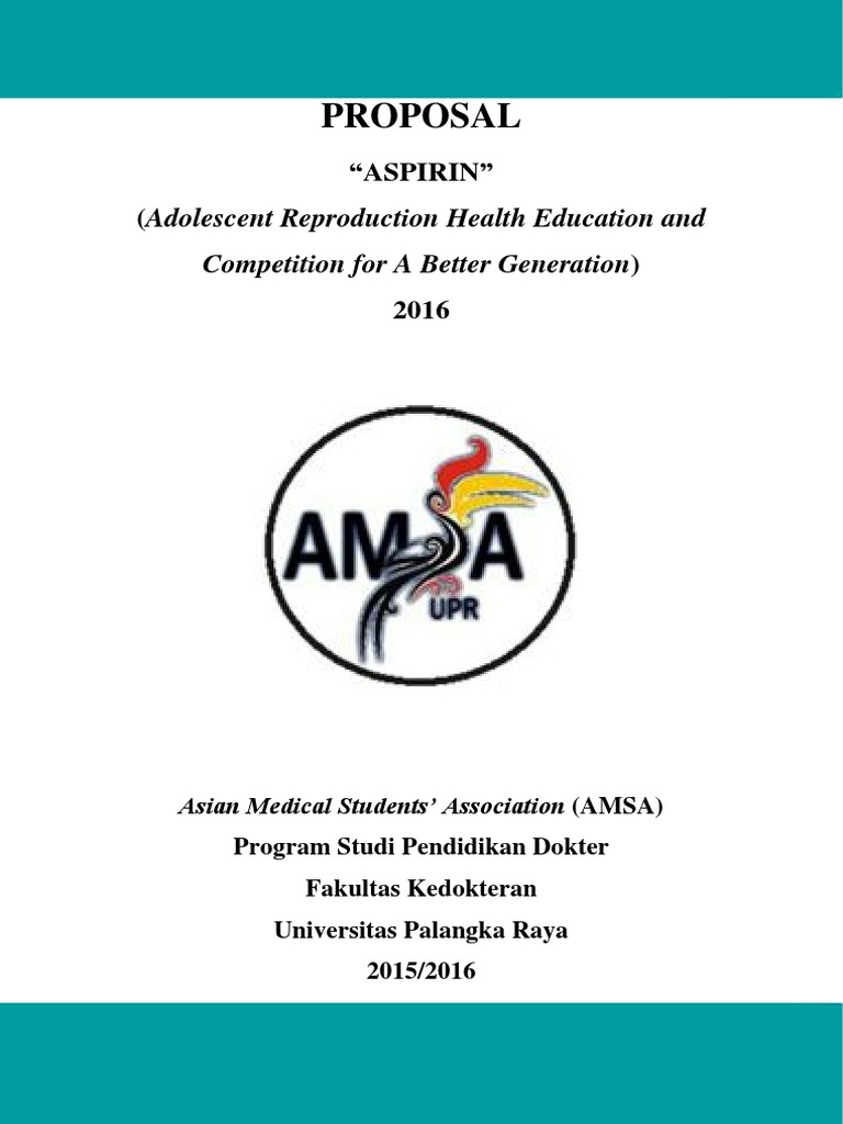 Adolescent Reproductive Health Proposal | PDF | Self-Improvement | Wellness