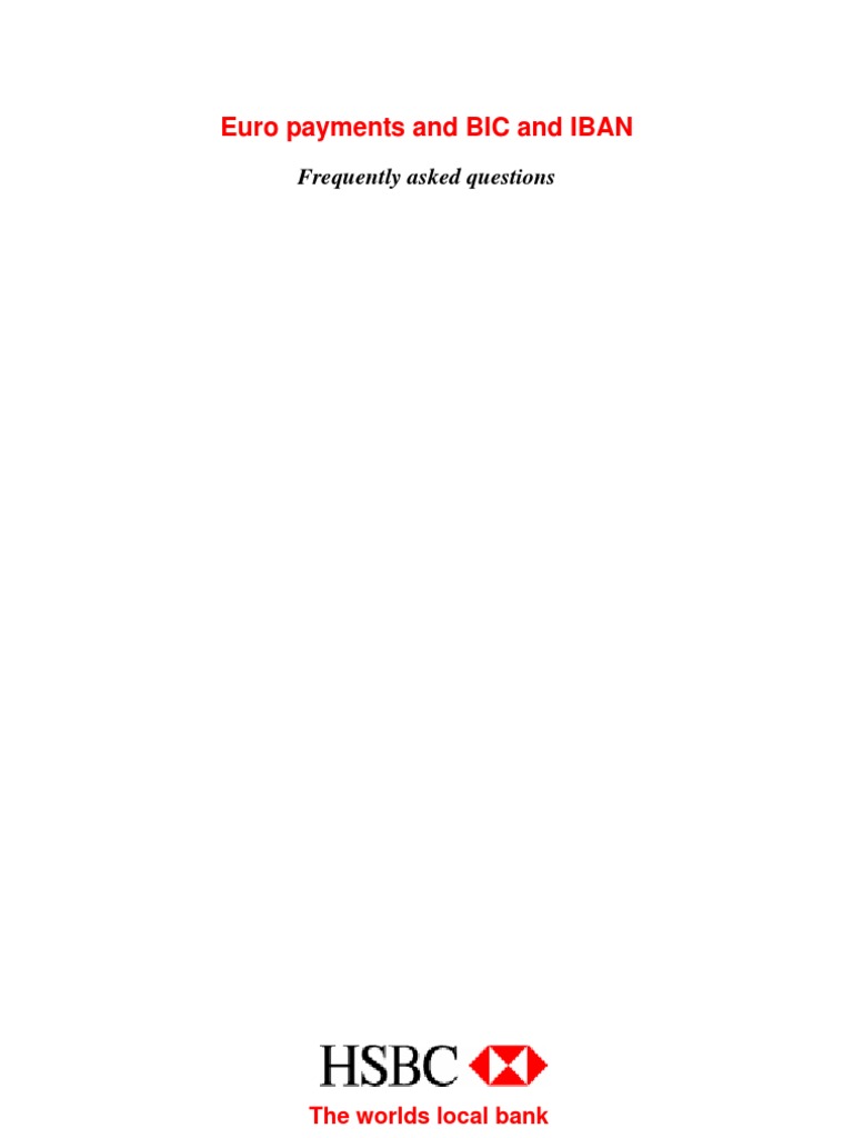 Euro Payments and Bic and Iban | PDF | Banking | Service Industries