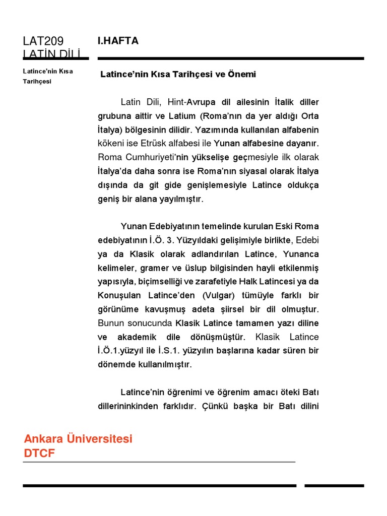 Latince: 1 | PDF