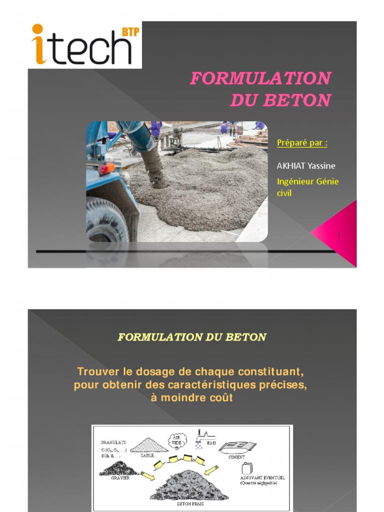 Formulation Du Beton Cf2 | PDF