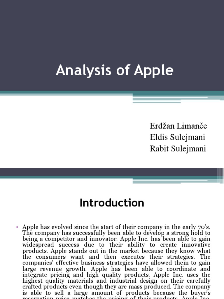 Analysis of Apple | PDF | Apple Inc. | Corporate Social Responsibility