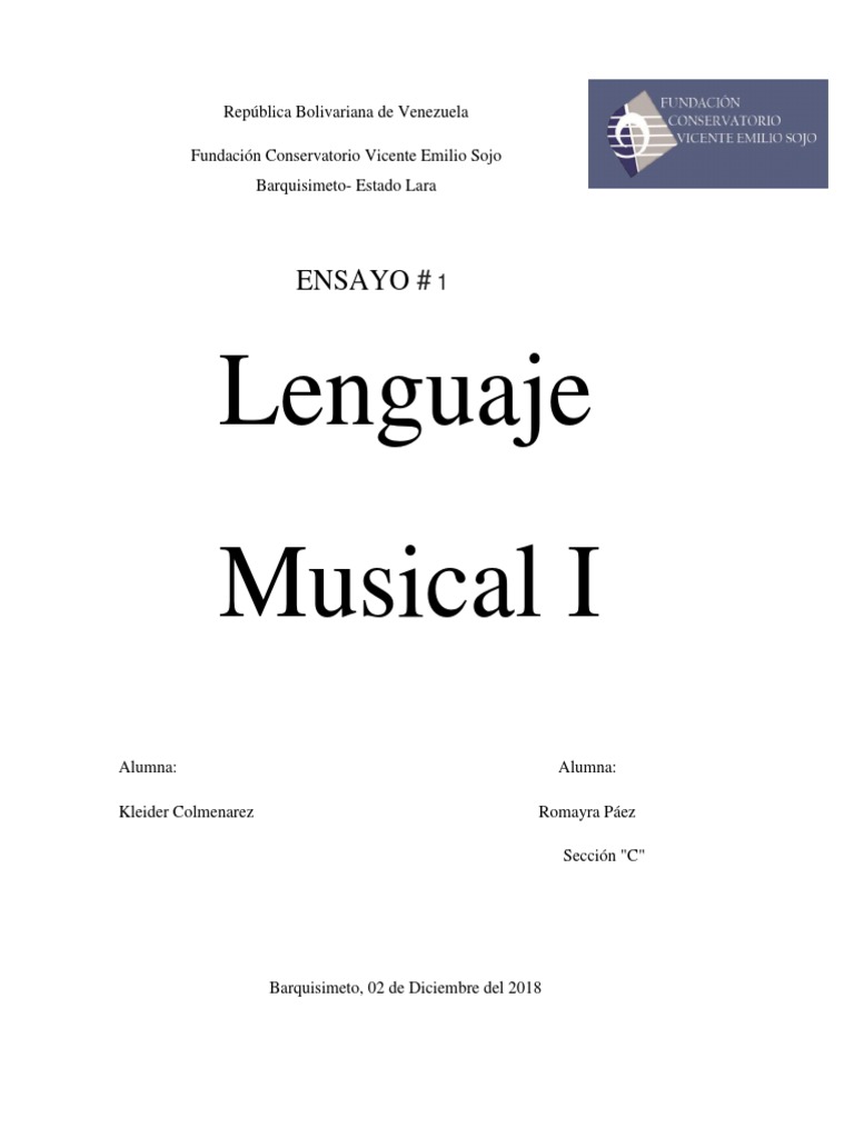 Ensayo de Lenguaje Musical | PDF | Clave | Notación musical