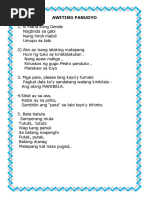 Mga Halimbawa NG Palaisipan | PDF