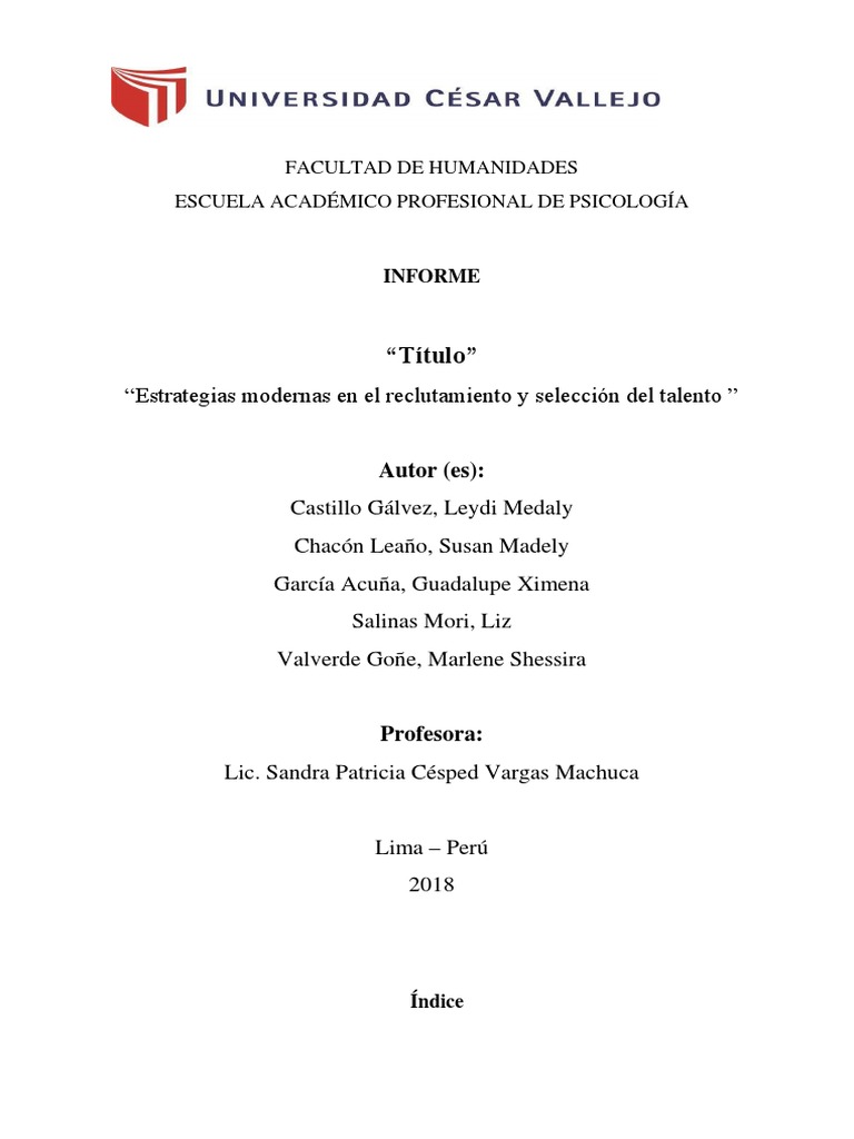 Informe Estrategias Modernas GTH | PDF | Reclutamiento | Big Data