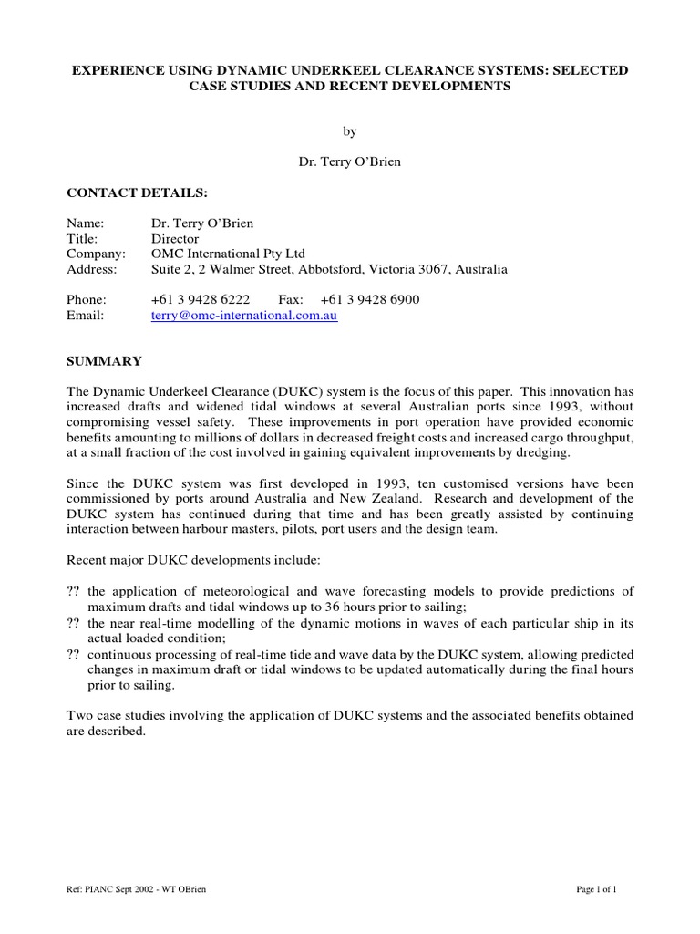 Australia Dukc PDF | PDF | Tide | Ships