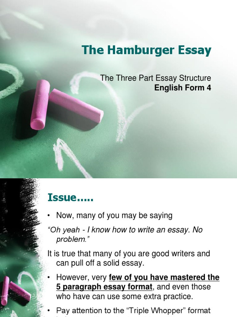 Hamburger Essay Structure Guide | PDF | Hamburgers | Essays