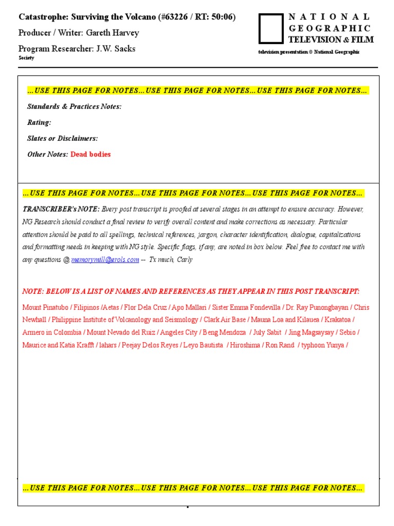 Catastrophe Eruption at Pinatubo Script | PDF | Volcano | Types Of ...