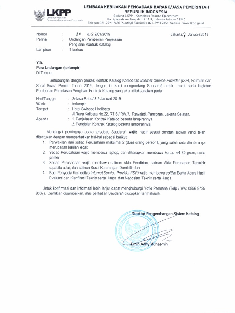 Contoh Undangan LKPP | PDF