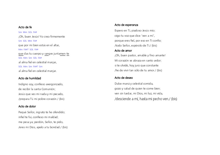 Oh Buen Jesús Letras | PDF